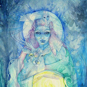 Winter Solstice Light Bringer Goddess Artist Signed Paper Print - Etsy UK