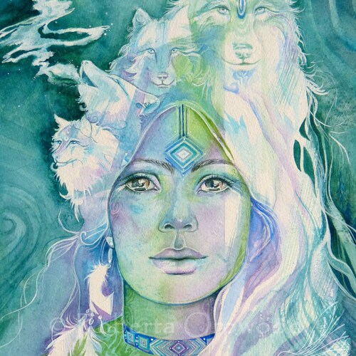 Shamanic Earth Goddess Art Print - Etsy