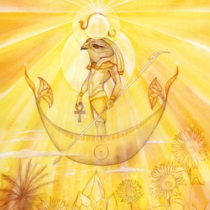The Sun Tarot / Egyptian God Ra / Tree of Life Oracle Spiritual Art ...