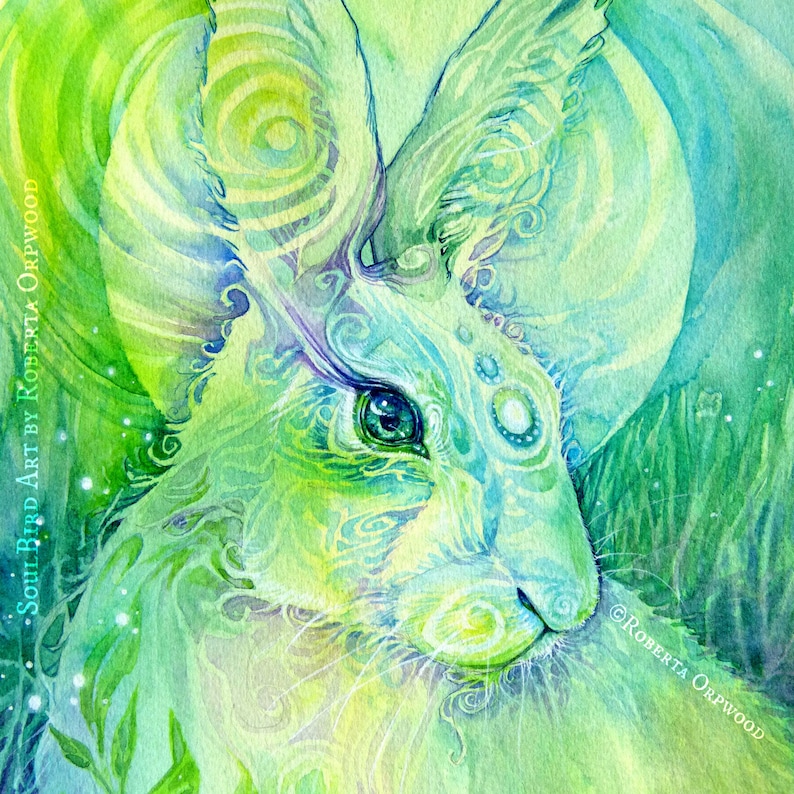 Hare Spirit Animal Art Print / A3 - Etsy UK