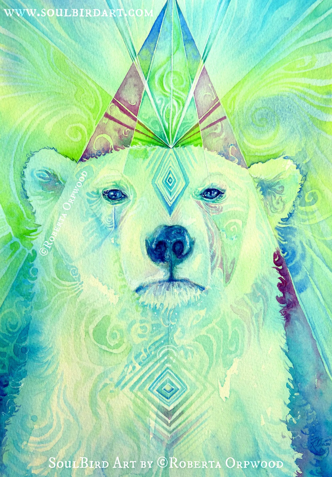 Bear Shaman Spirit Animal Art Print / A3 - Etsy