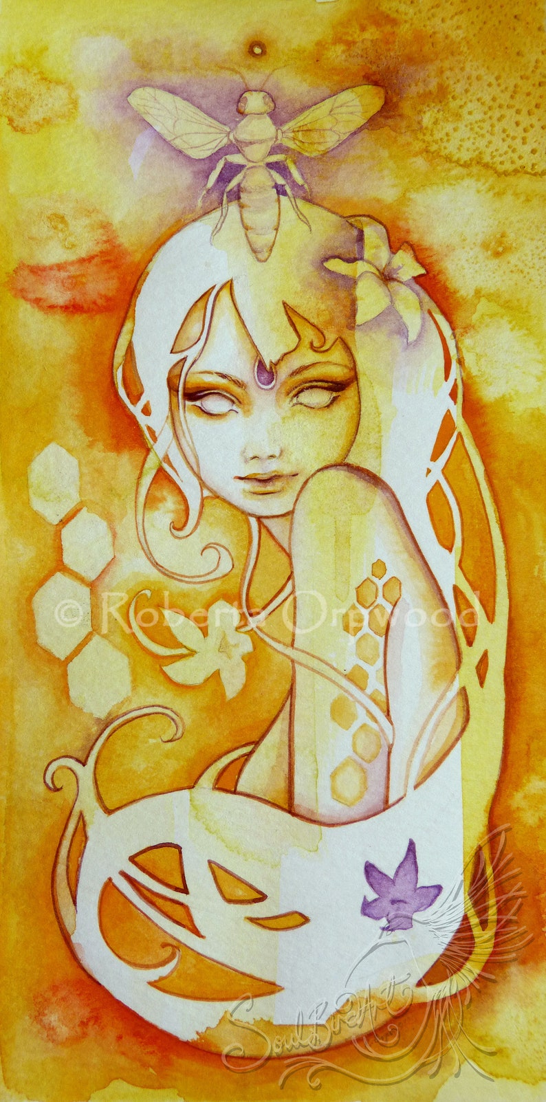 Queen Bee Goddess Art Print A4 | Etsy