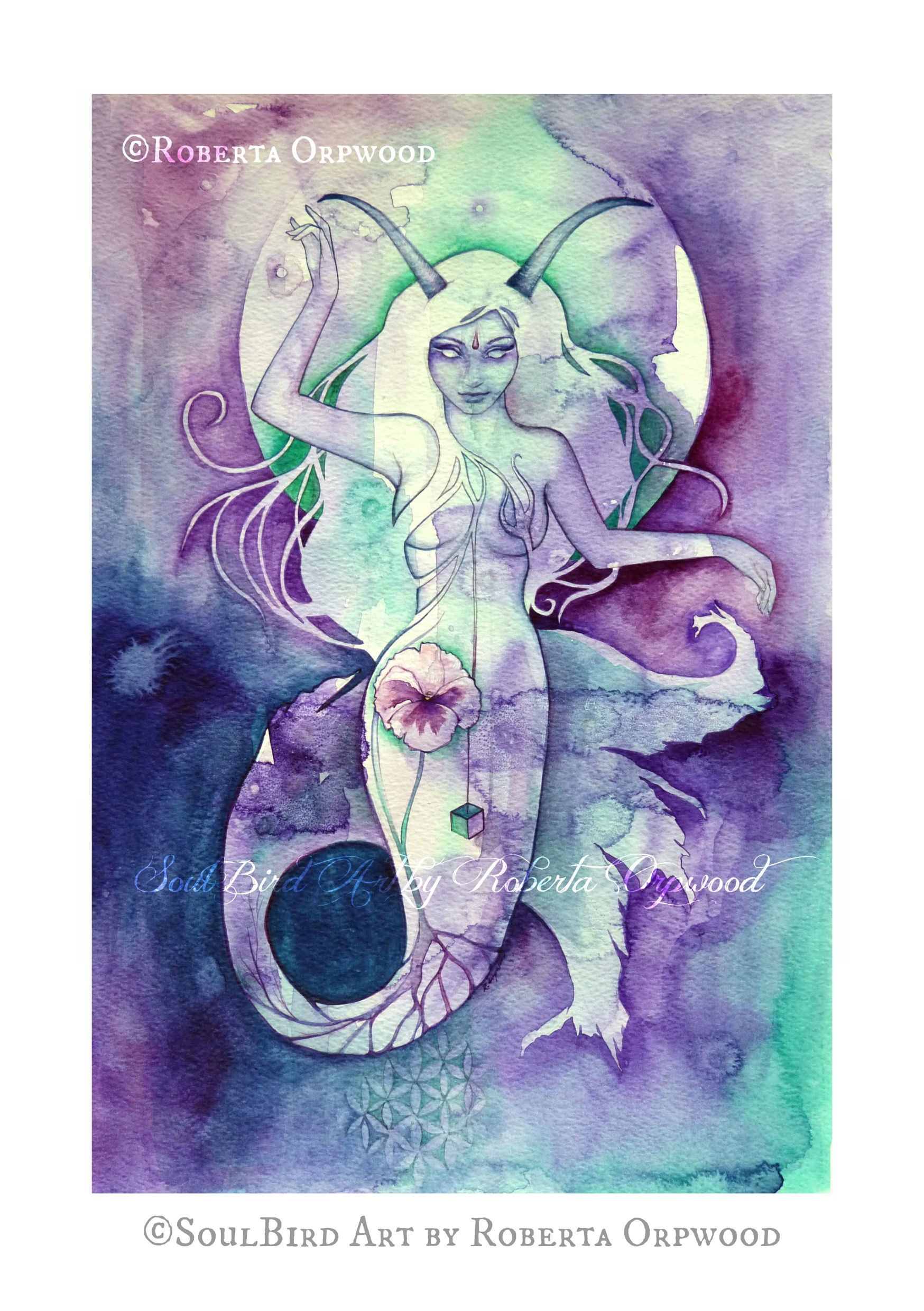 Capricorn Zodiac Goddess Gift Art Print - Etsy UK