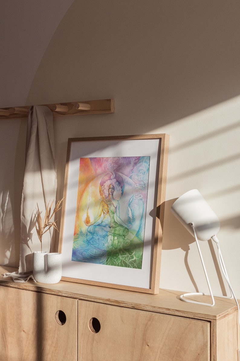 Shamanic Element Goddess Art Print - Etsy