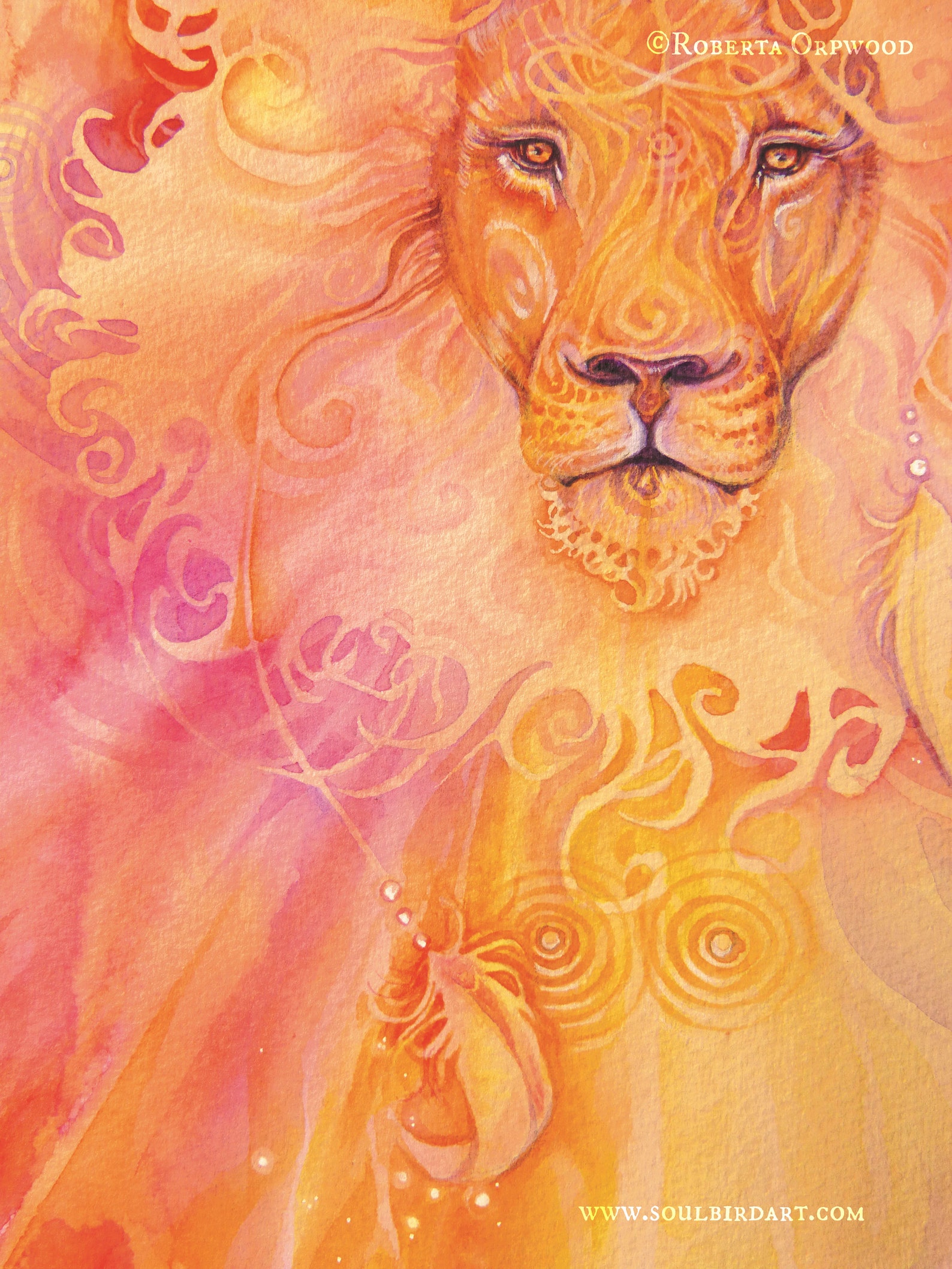 Lion Spirit Animal Art Print / A3 - Etsy UK