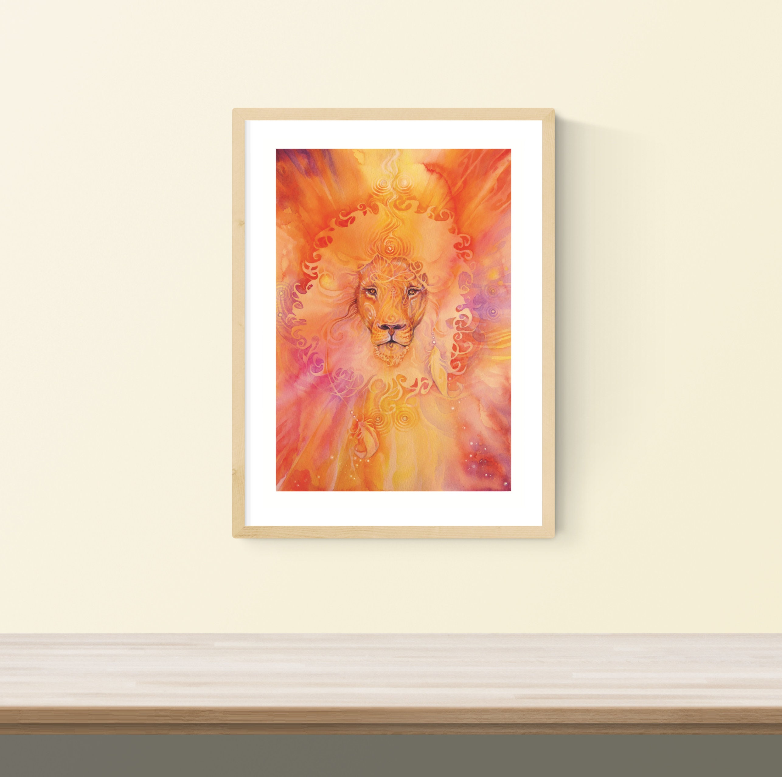 Lion Spirit Animal Art Print / A3 - Etsy UK