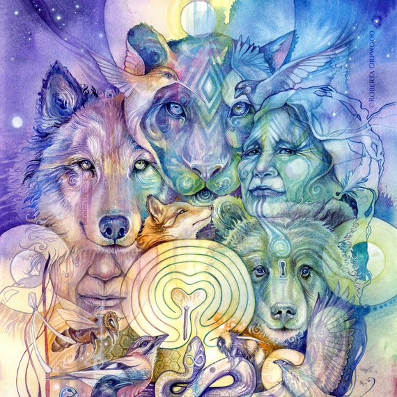 Drawings Spirit Animals Art Wild Animal Spirits In Pencil And Marker