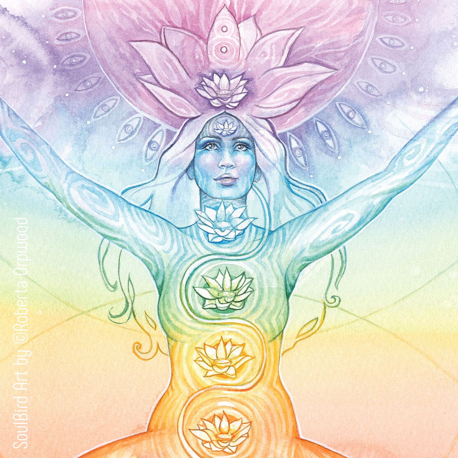 Chakra Medicine Woman Art Print - Etsy