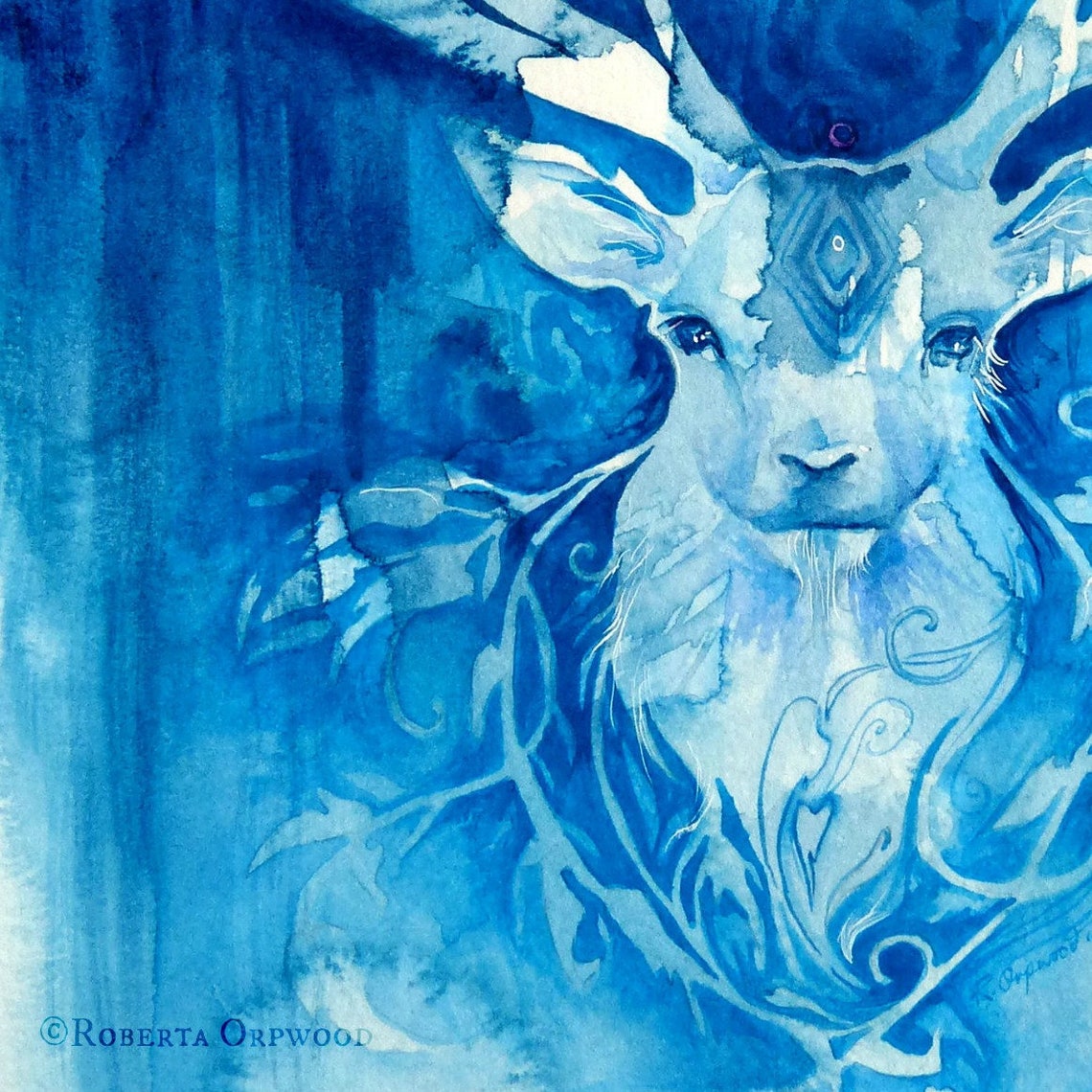 Stag Spirit Animal Art Print / A3 | Etsy