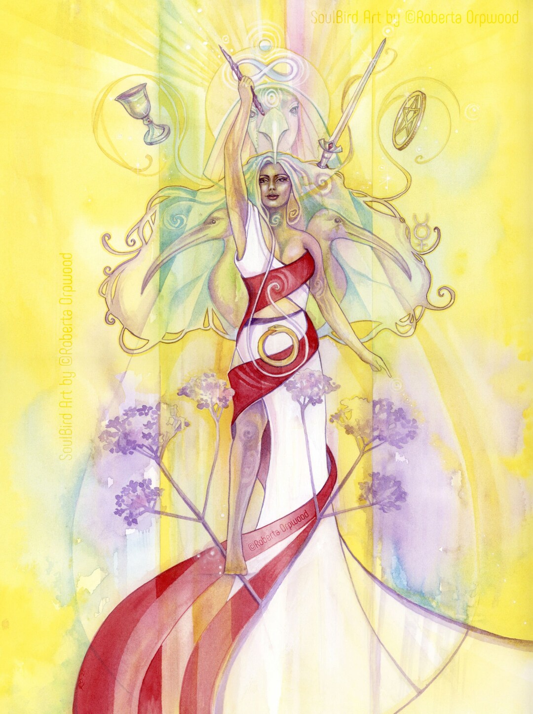 The Magician Tarot Art / Tree of Life Oracle Spiritual Art Print - Etsy