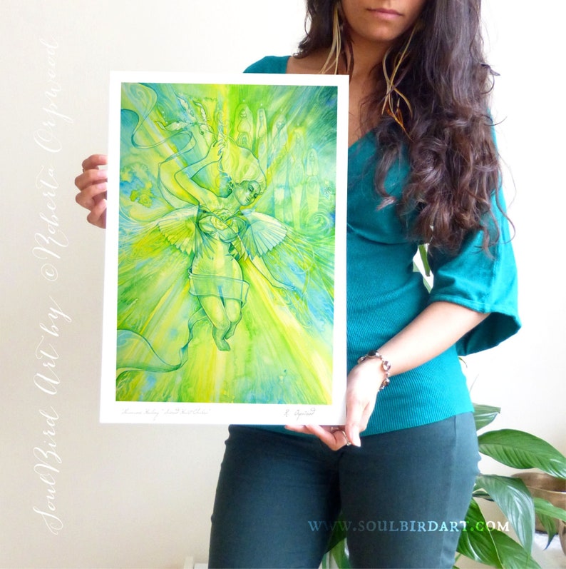 Heart Chakra Goddess / Shamanic Chakra Goddess Art - Etsy