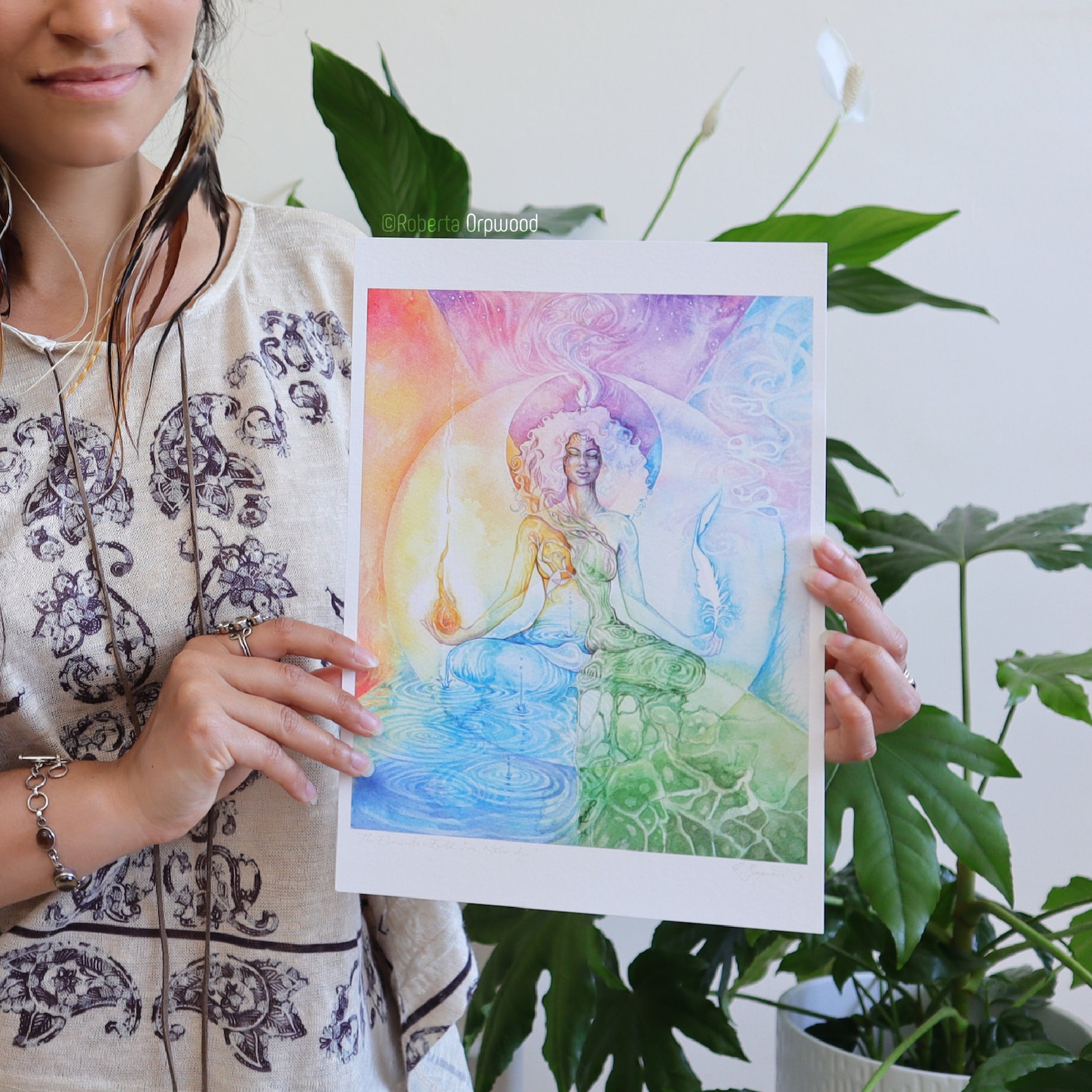 Shamanic Element Goddess Art Print - Etsy