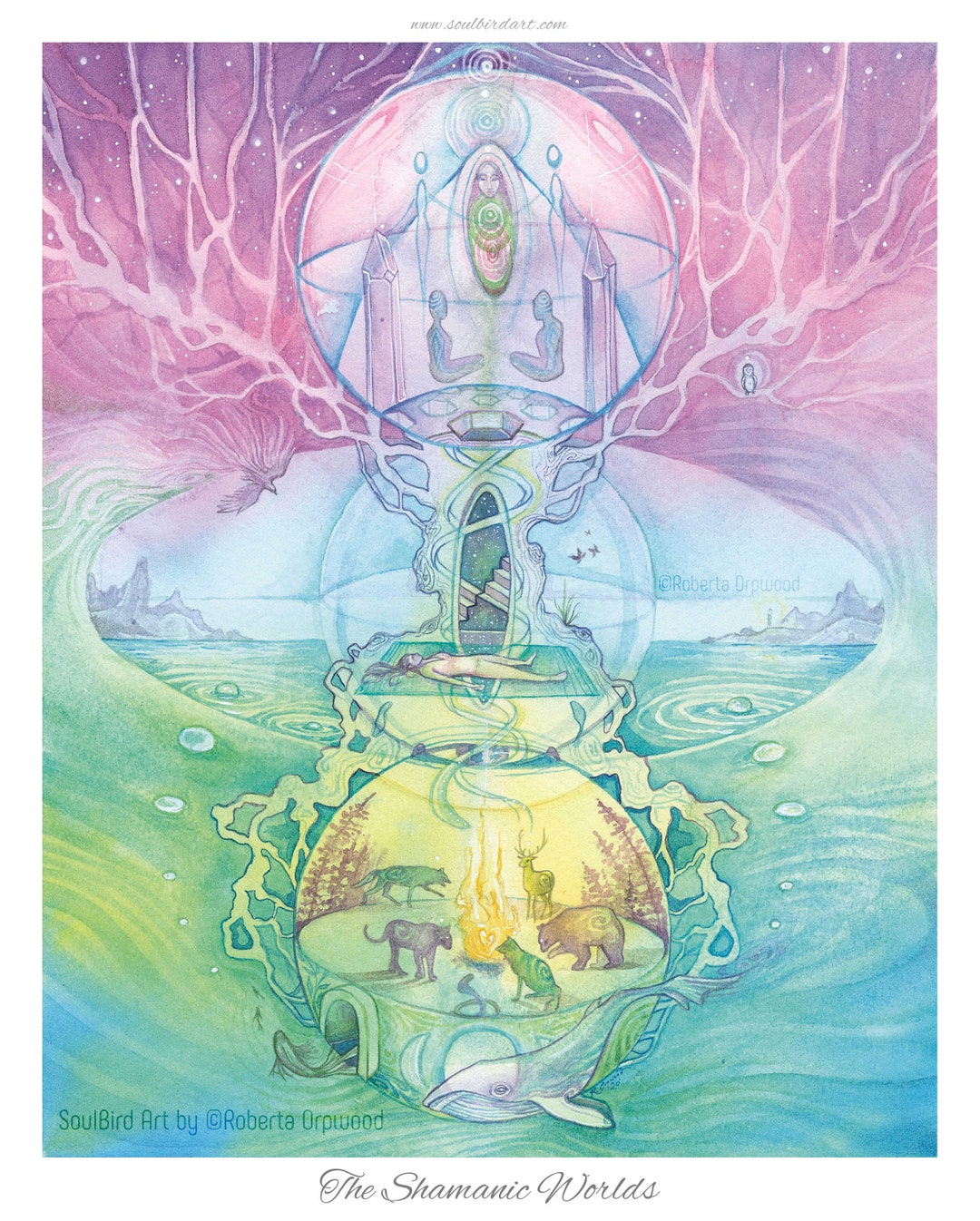 Shamanic Worlds Art Print - Etsy