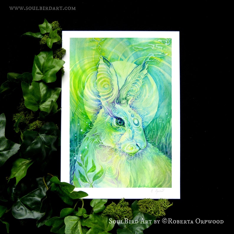 Hare Spirit Animal Art Print / A3 | Etsy