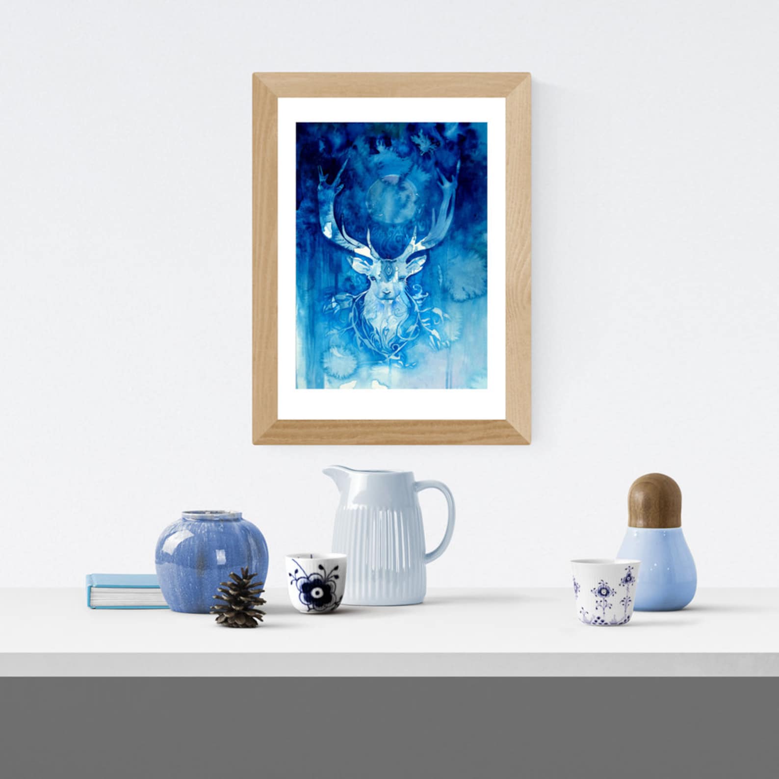 Stag Spirit Animal Art Print / A3 | Etsy
