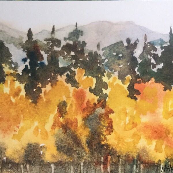 Aspen Trees Mountain Art - Etsy