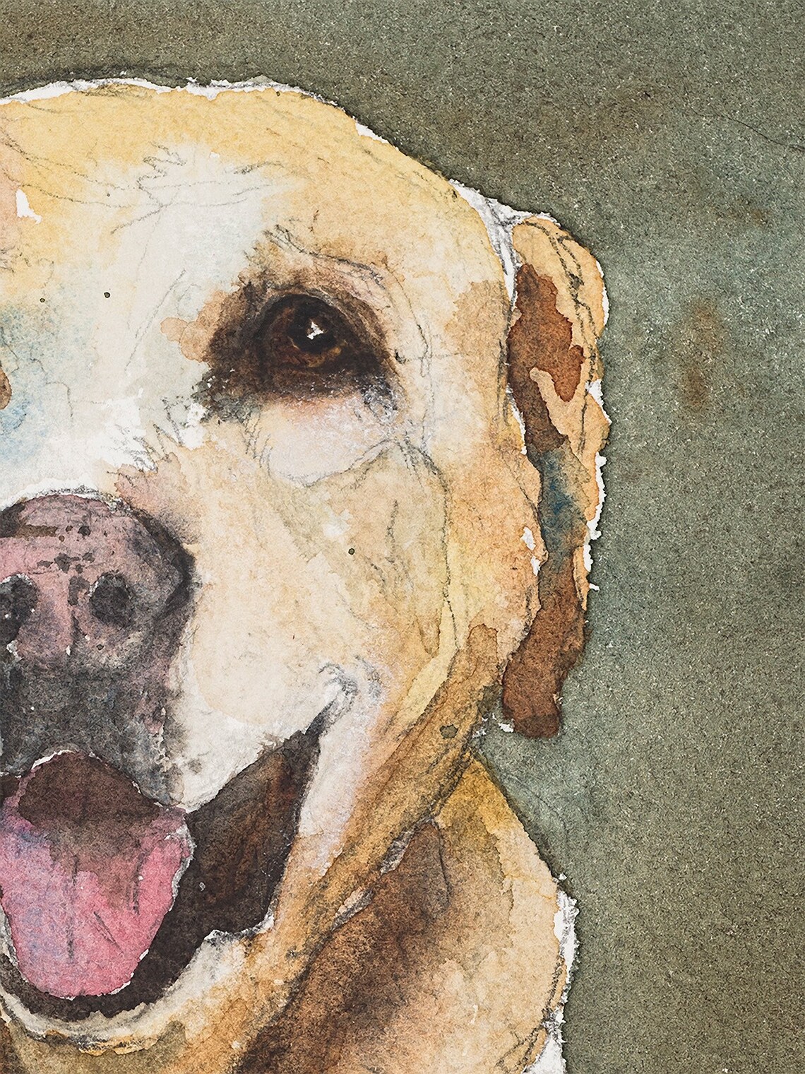 Labrador Retriever, Lab Watercolor Painting Art Print Custom Pet ...