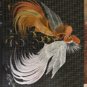 Elias Divan Brazilian Artist Fighting Roosters Print Signed | Etsy