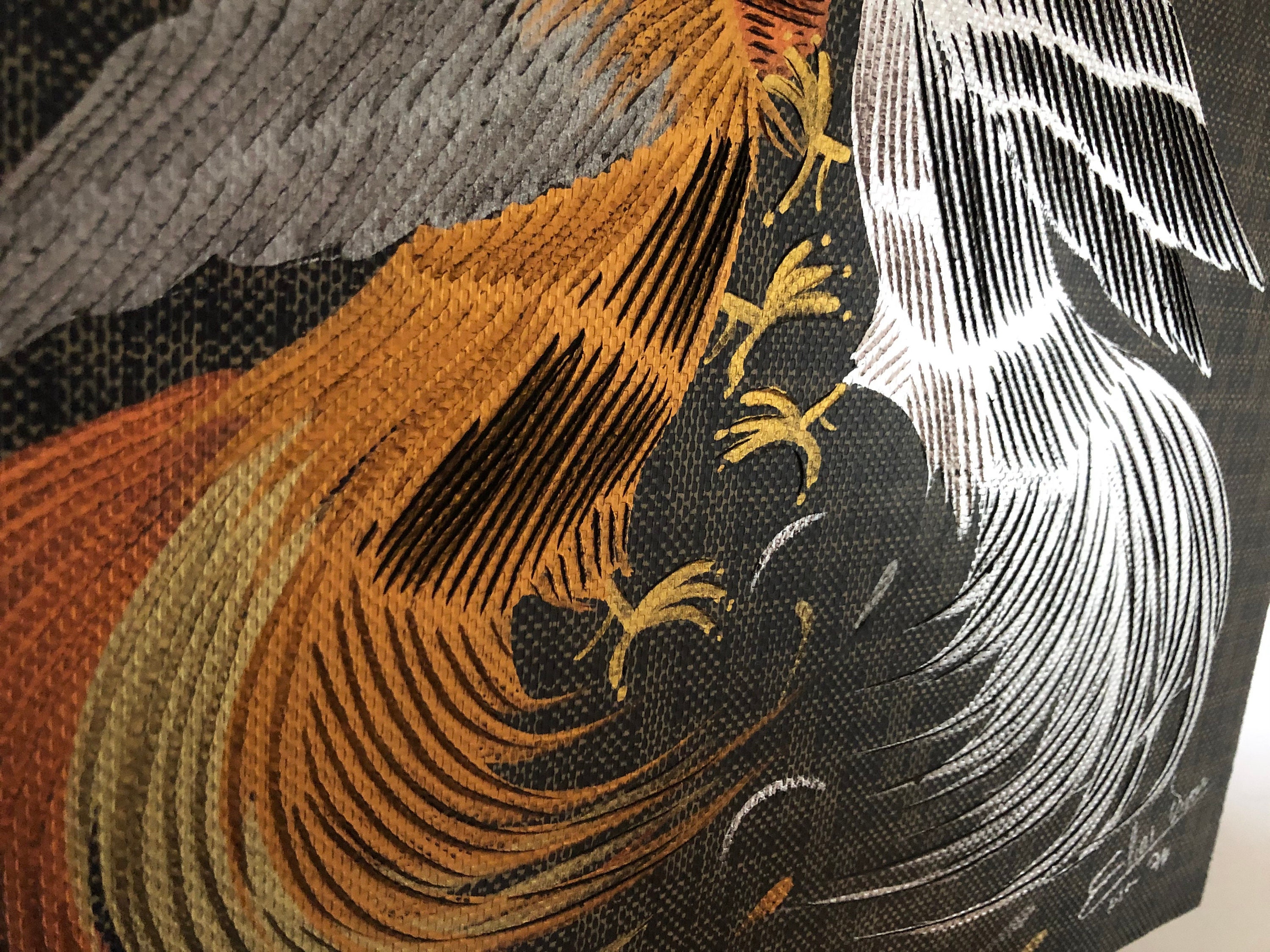 Elias Divan Brazilian Artist Fighting Roosters Print Signed | Etsy