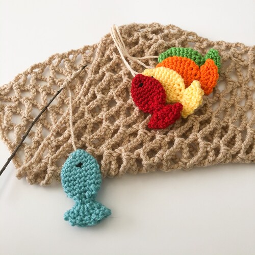 CROCHET PATTERN Fishing Hat & Fish | Etsy