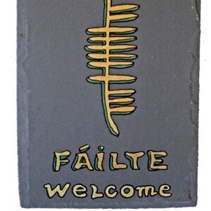 Ogham Welcome (fáilte) Slate Plaque - Etsy