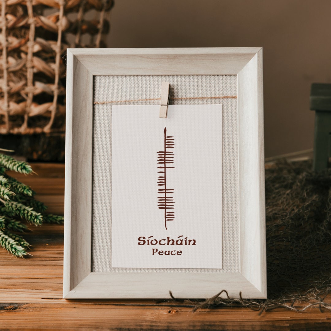 Ogham Peace (síocháin) Downloadable & Printable Digital Art - Etsy