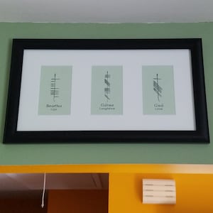 Ogham Life Laughter Love beatha Gáire Grá Framed & Matted - Etsy