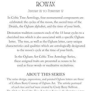 Rowan Tree & Ogham Letter Luis | Celtic Tree Astrology - Etsy