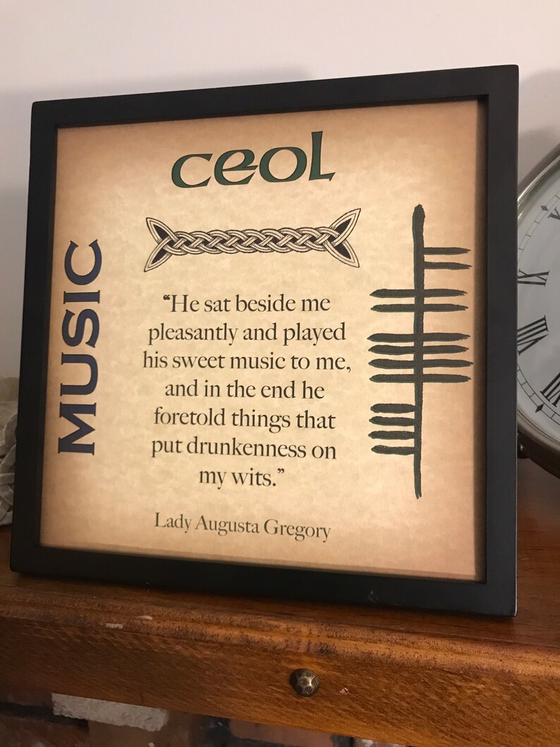 Ogham Music ceol Print - Etsy