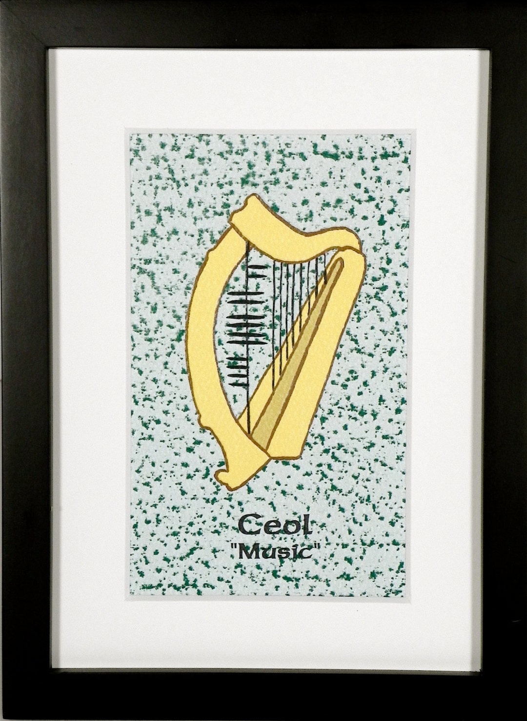 Music (ceol) Ogham 5x7 Print - Etsy