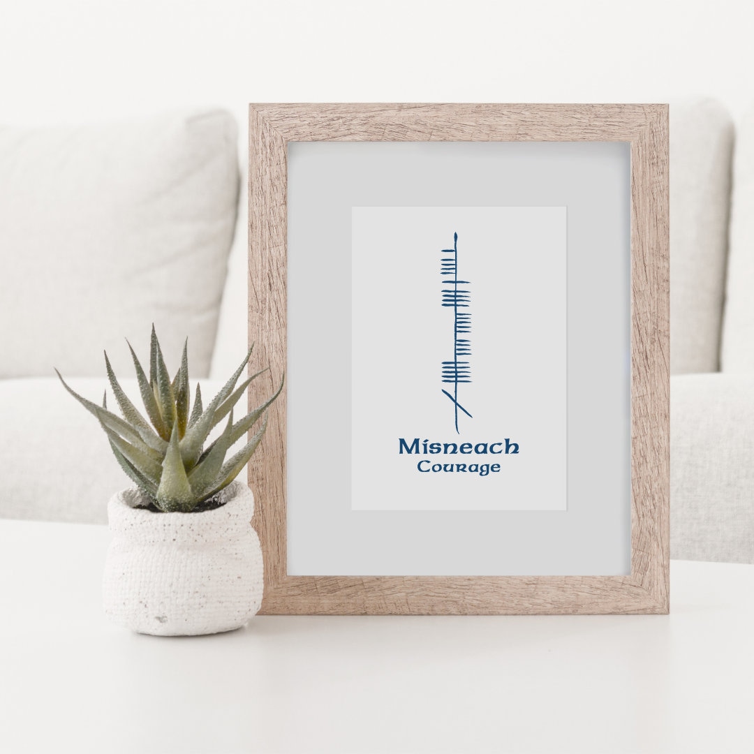 Ogham Courage (misneach) Downloadable & Printable Digital Art - Etsy