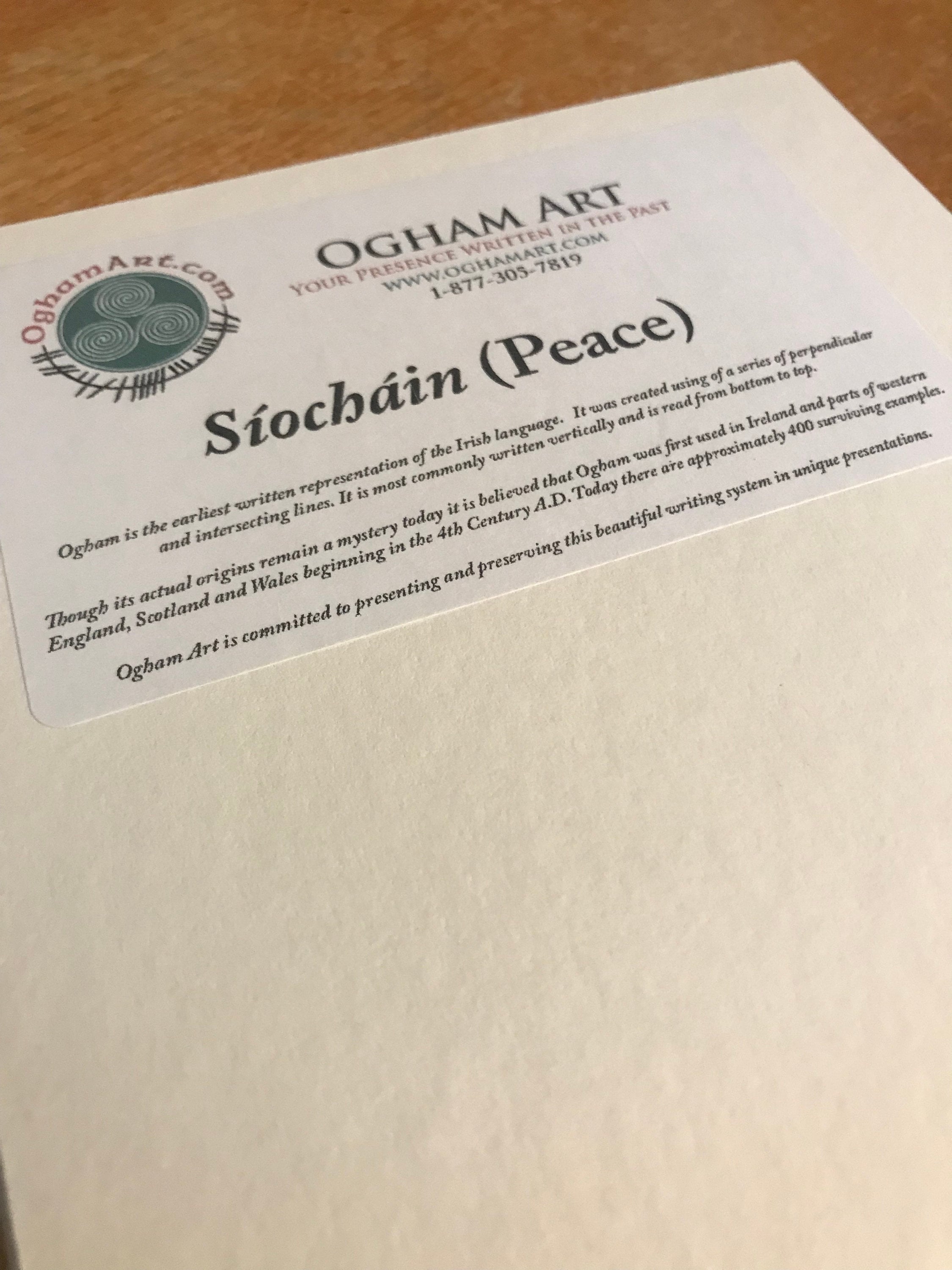 Ogham Peace (síocháin) Print - Etsy