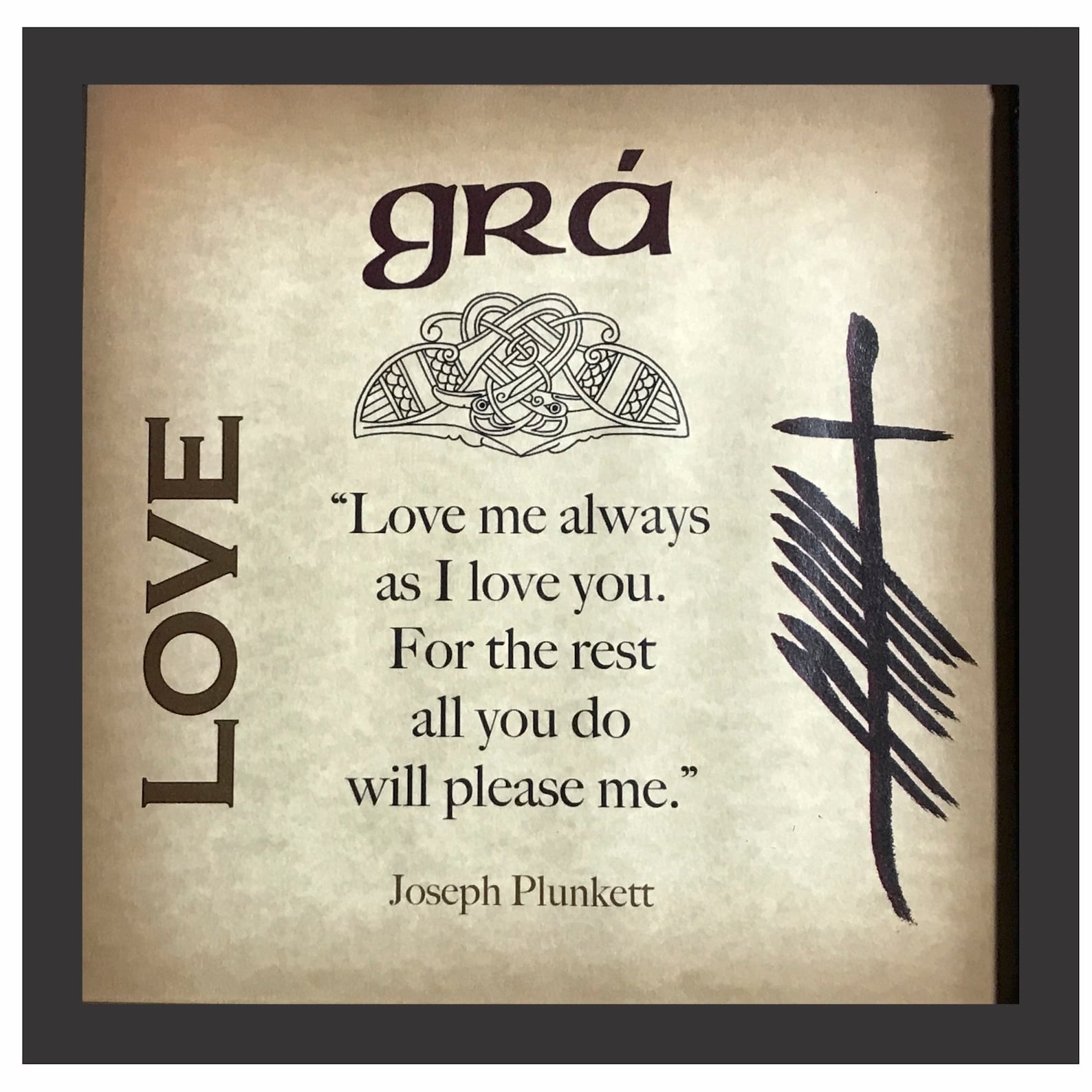 Ogham Love grá Print 8x8 | Etsy