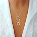Three Rings Sisters Necklace, 3 Entwined Circles, Triple Ring Necklace ...