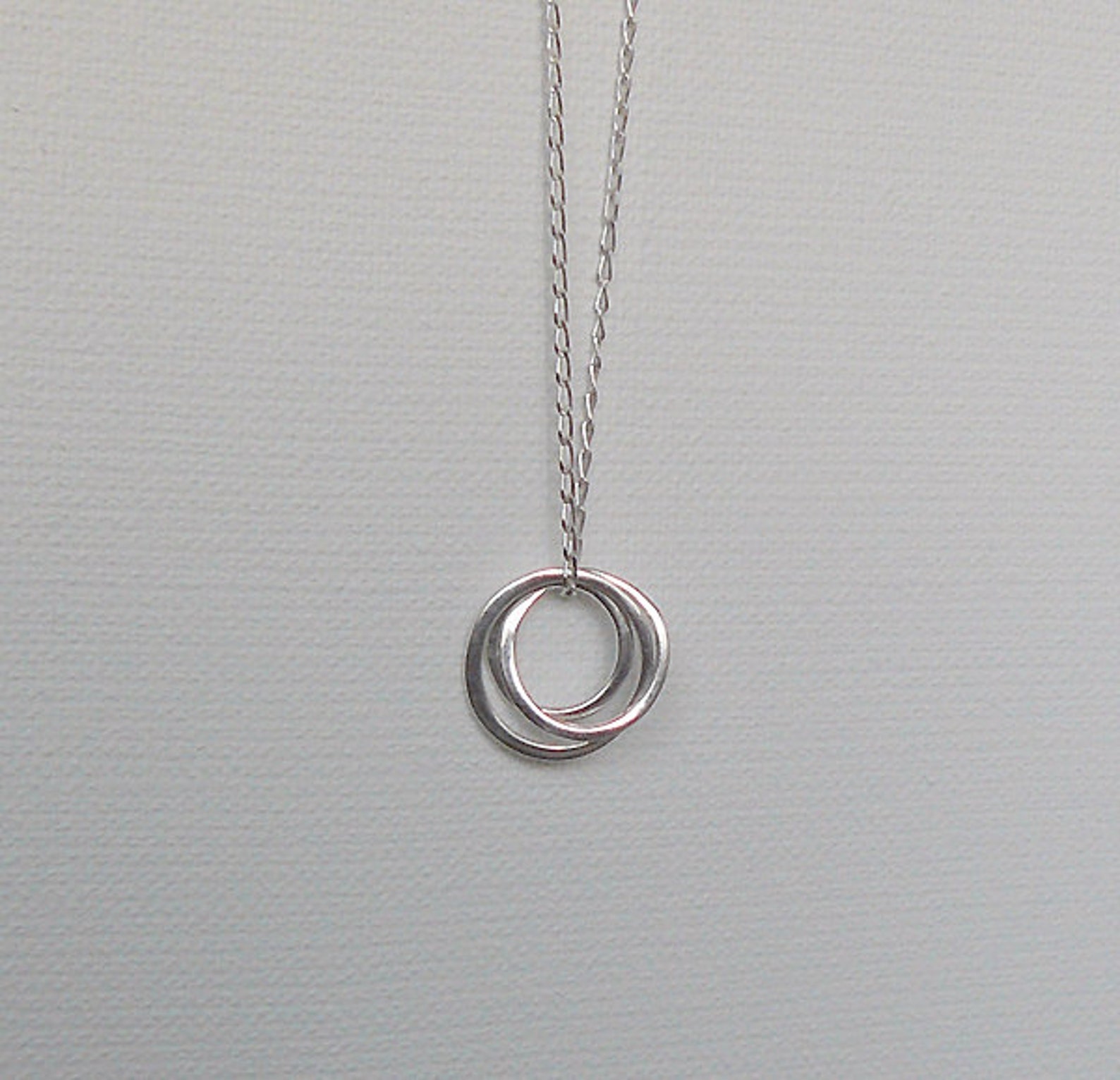 Three Rings Sisters Necklace, 3 Entwined Circles, Triple Ring Necklace ...