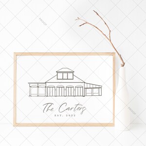Belle Mer in Newport, RI Venue Illustration Line Drawing - PDF & PNG ...