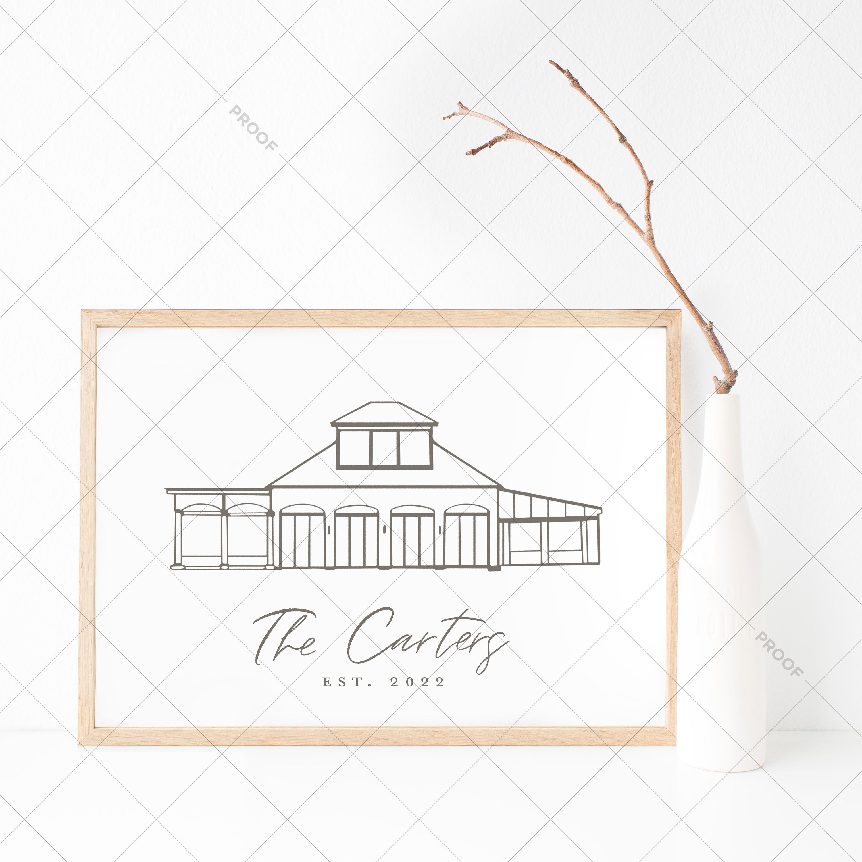 Belle Mer in Newport, RI Venue Illustration Line Drawing - PDF & PNG ...