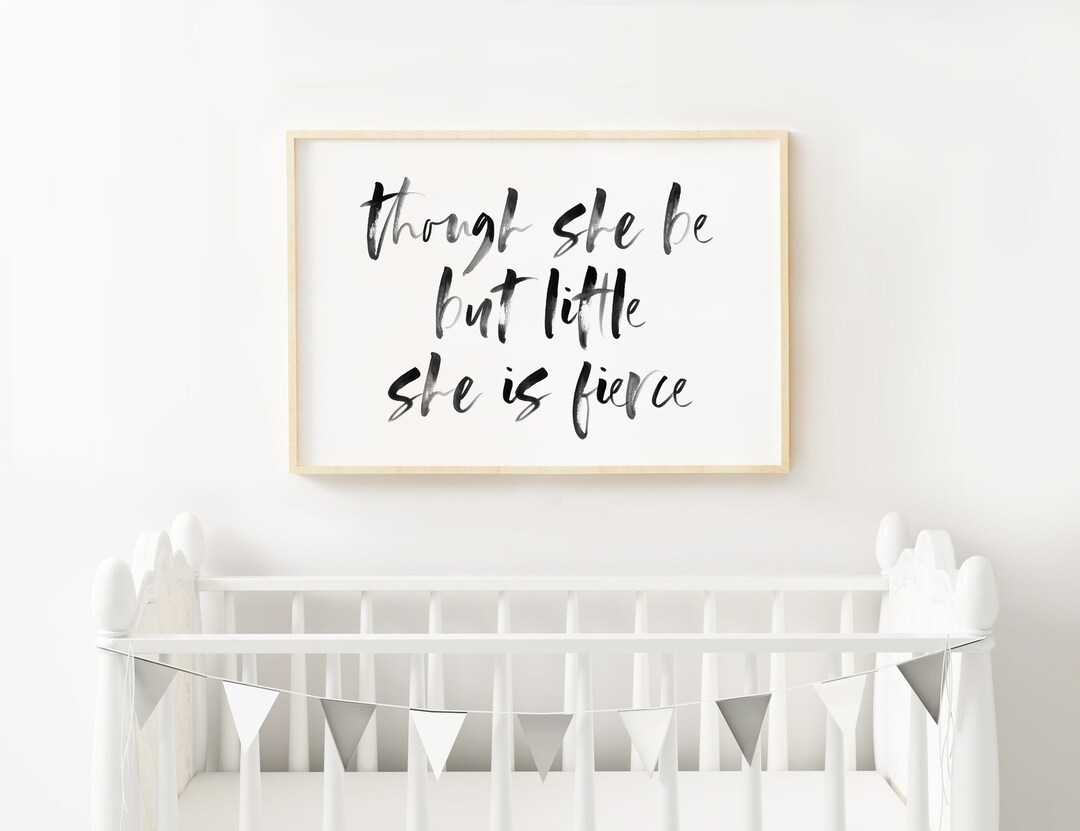 Girls Nursery Sign With Watercolor Lettering Instant Download Printable ...
