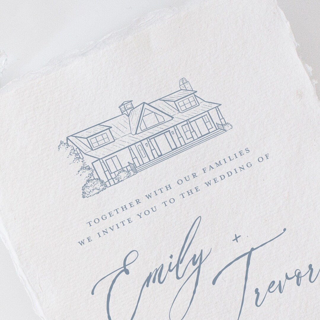 The Lake House at Bulow in Johns Island, SC Venue Illustration Line ...