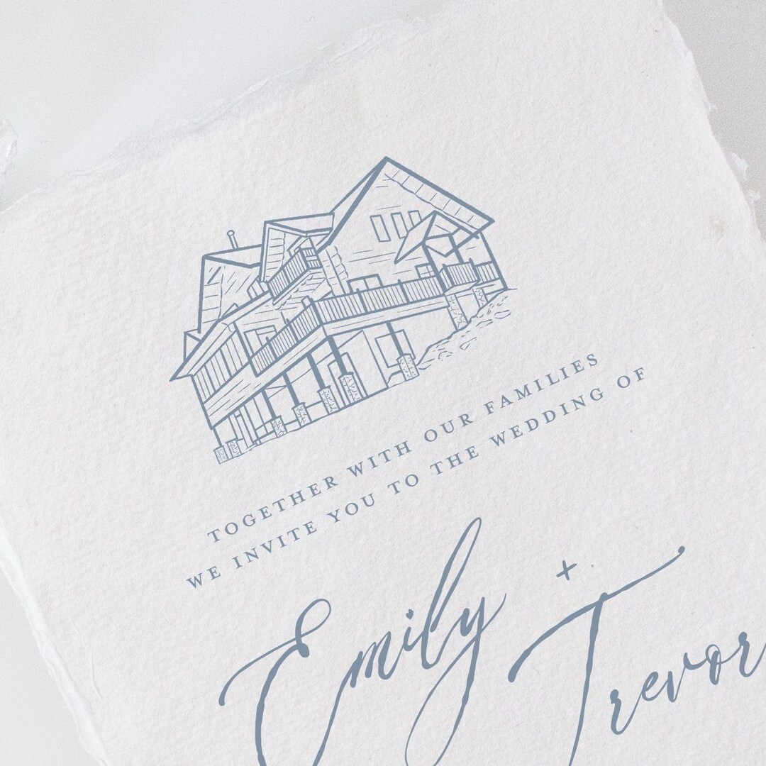 Prevailing Winds Lodge in Blue Mounds, WI Venue Illustration Line ...