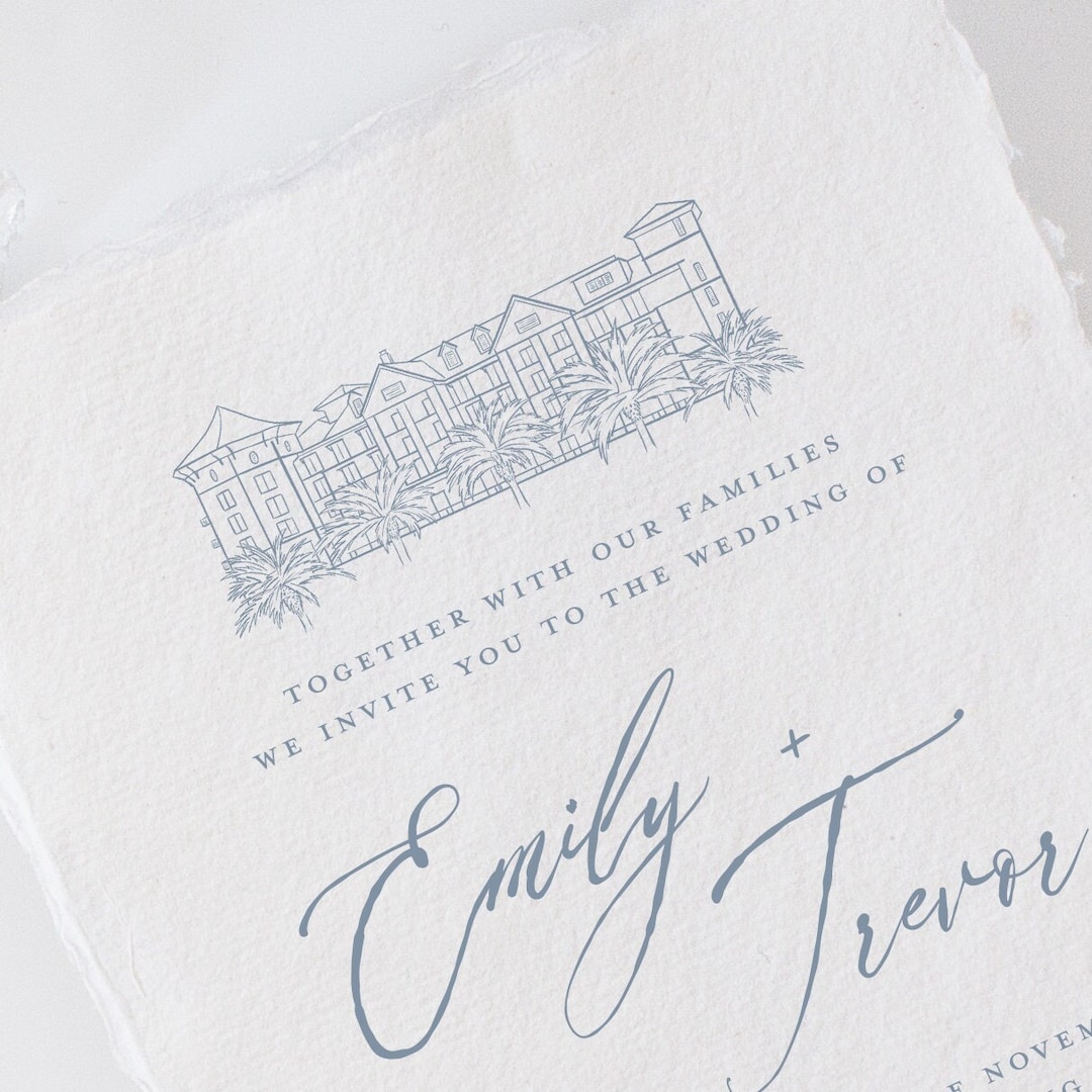 Henderson Beach Resort in Destin, FL Venue Illustration Line Drawing ...