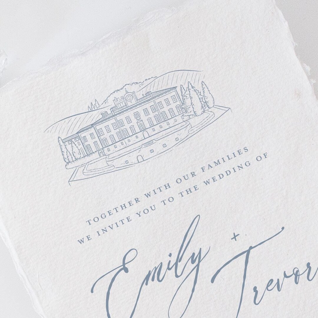 Torre a Cona in Tuscany, Italy Venue Illustration Line Drawing - PDF ...