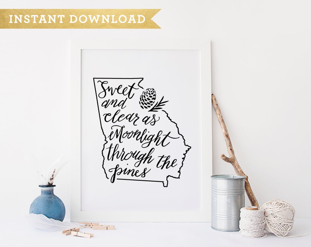 Georgia on My Mind Quote Instant Download Printable - Etsy