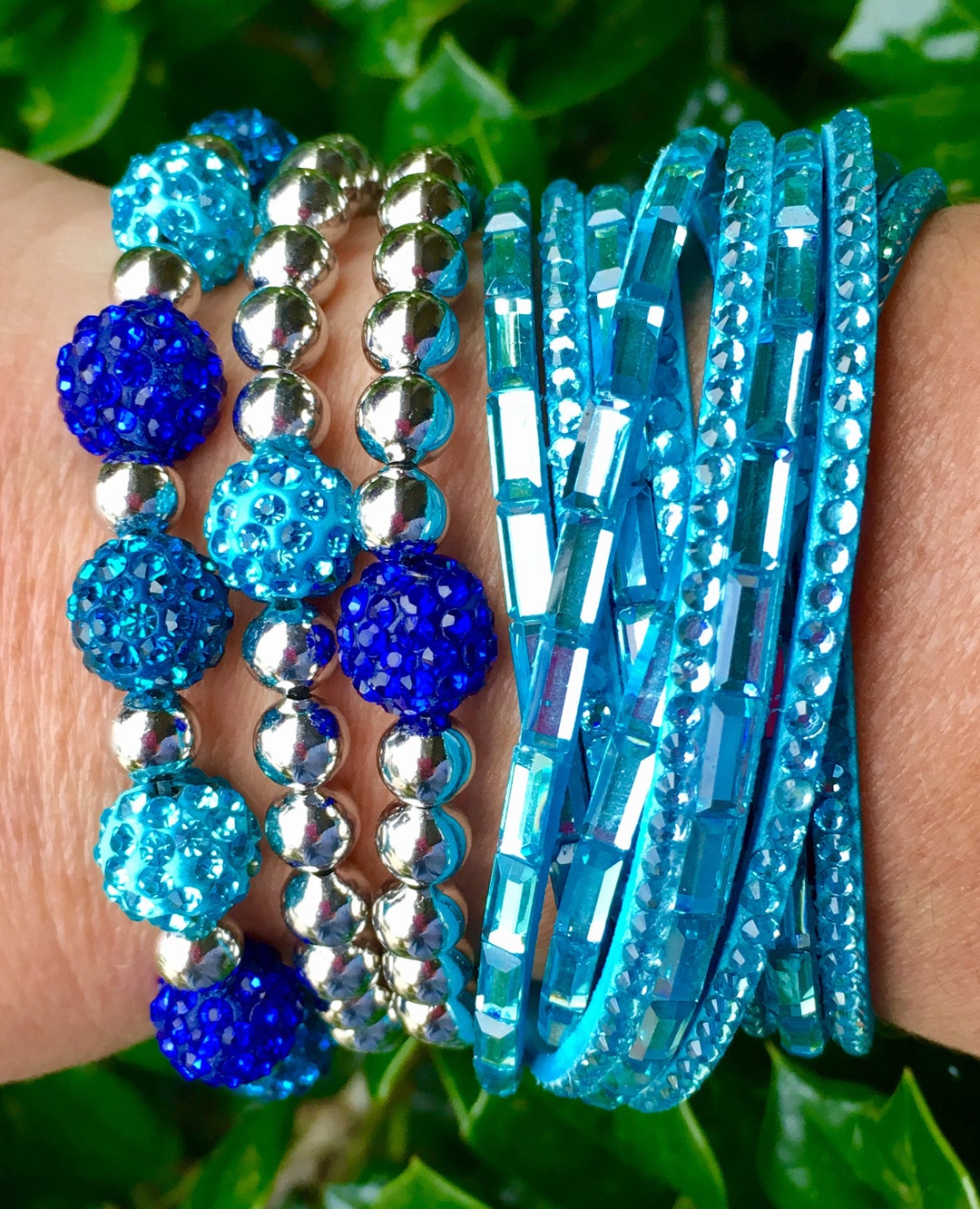 Turquoise Bracelet Set-turquoise, Royal Blue and Dark Turquoise ...