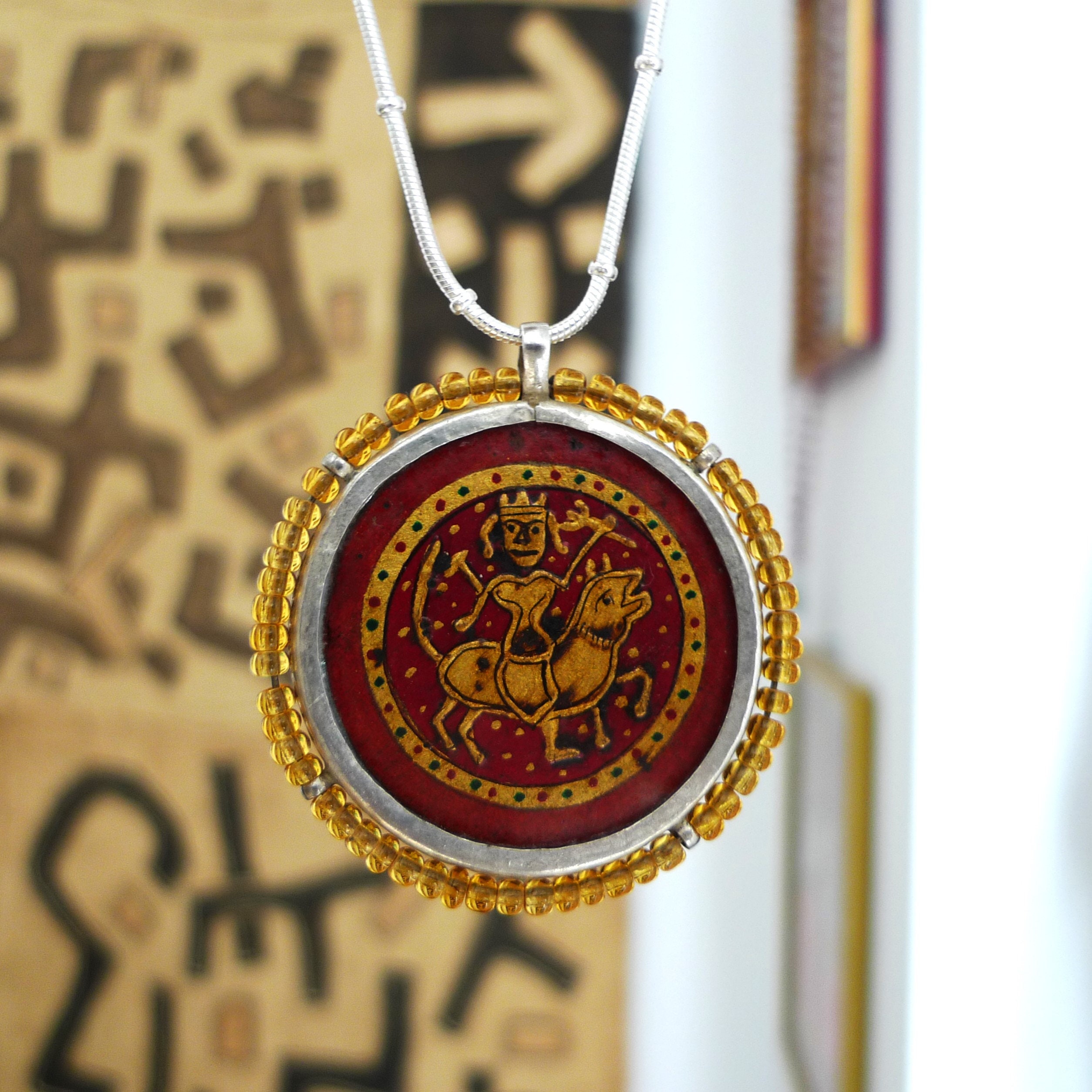 Vintage Goddess Durga Pendant From India Hindu Amulet - Etsy