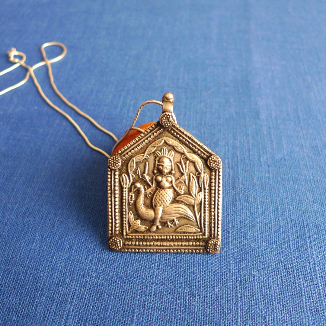 Silver Pendant Depicting Lord Muruga Hindu Amulet Hindu God - Etsy