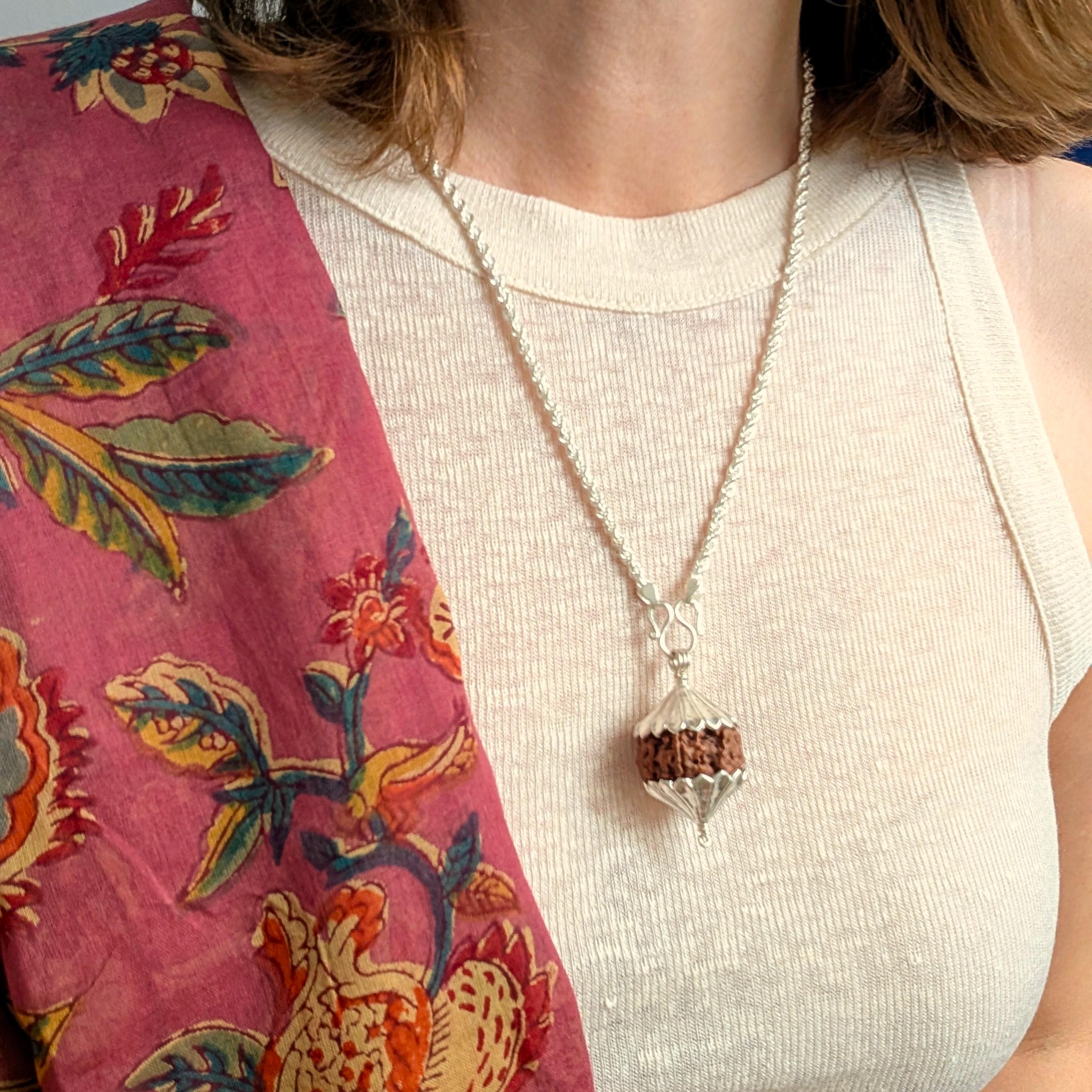 Four Face Rudraksha Tamil Silver Pendant - Etsy