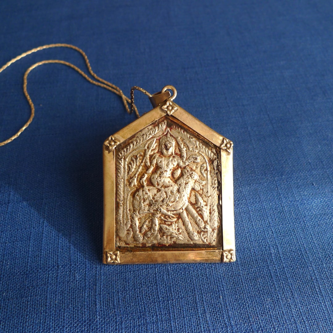 Temple Pendant | Shiva as Kandoba | Hindu Amulet - Etsy