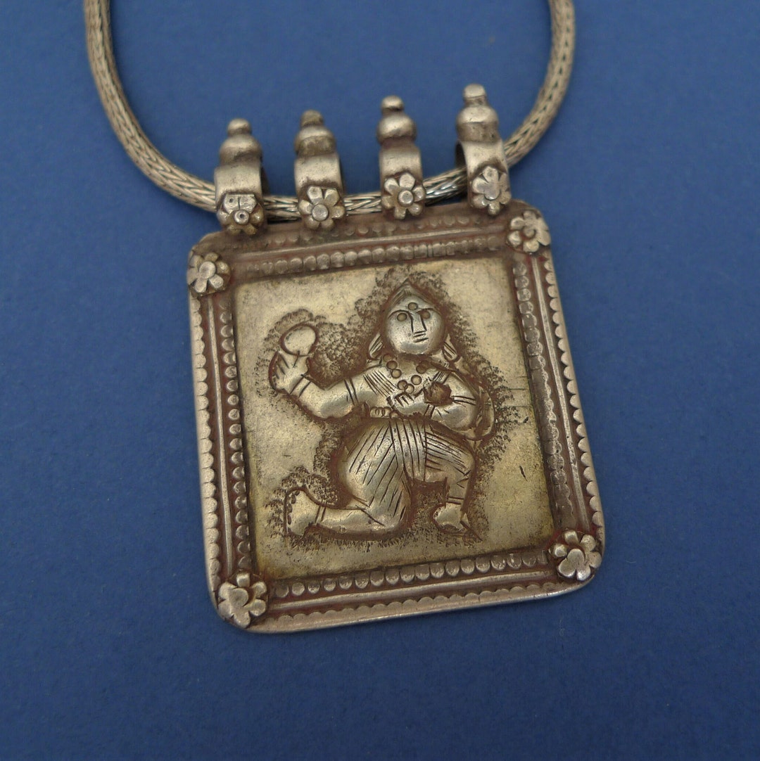 Bala Krishna | Silver Pendant | Hindu Amulet | Tribal Jewelry - Etsy