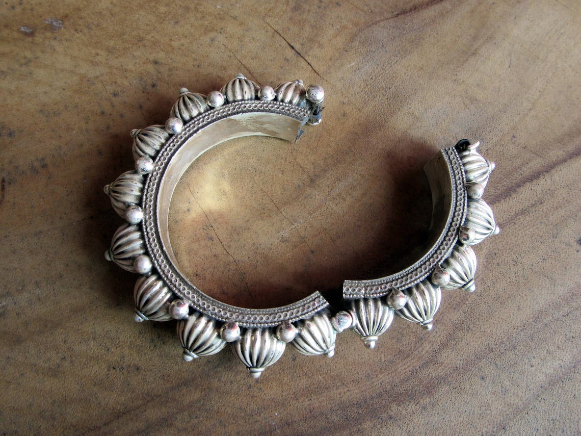 Tribal Cuff Silver Bracelet From North India | Etsy